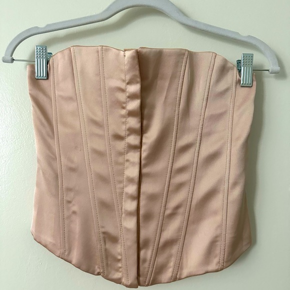 Zara | Tops | Zara Satin Effect Corset Top | Poshmark